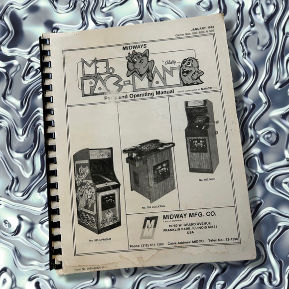 Other | Ms Pacman Arcade Video Game Service Operations Manual | Poshmark